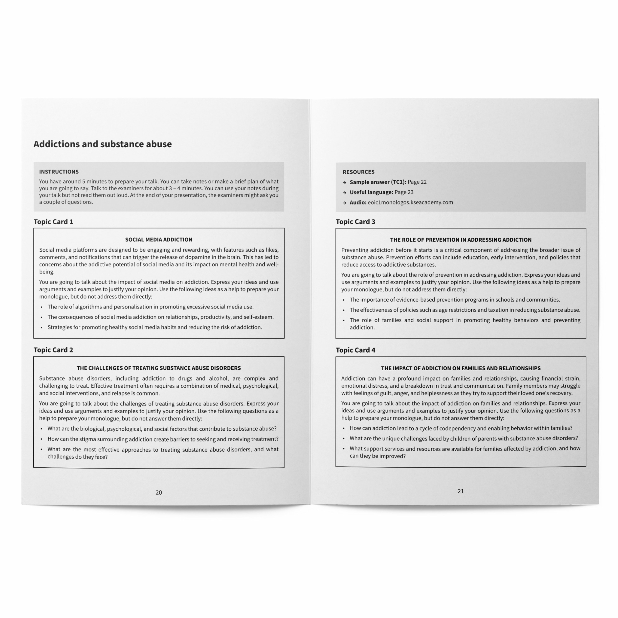 EOI C1 Monólogos: Guía para el Speaking del C1 de la Escuela Oficial de Idiomas - EOI - kse-academy