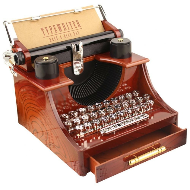 Boite à musique "Machine à écrire" Vintage - Déco Rétro | Vintage ...