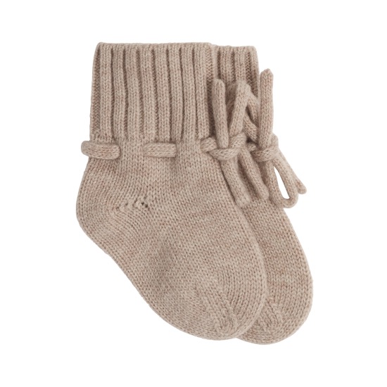 CHAUSSONS TRICOTÉS SABLE - LISTE DE NAISSANCE/Ambre et Adrien ...