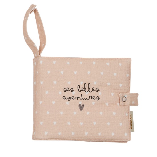 MINI ALBUM PHOTO GAZE BEIGE PETITS COEURS (Personnalisé) - LISTE DE ...