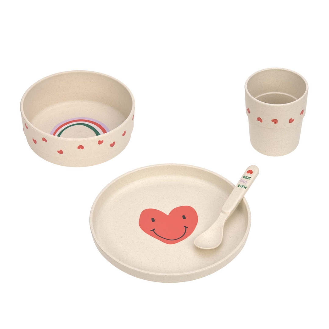 Coffret repas enfants (assiette, bol, tasse, cuillère) - Happy Rascals ...