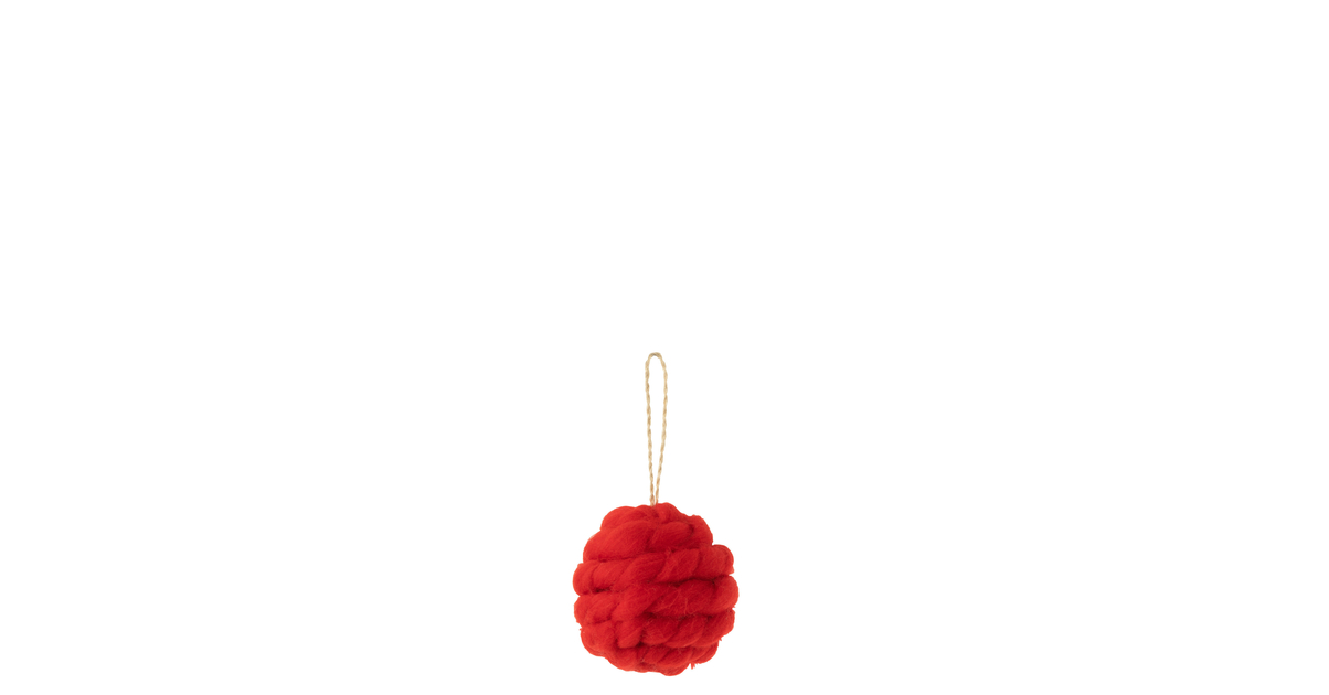 boule-suspension-tricot-laine-textile-rouge
