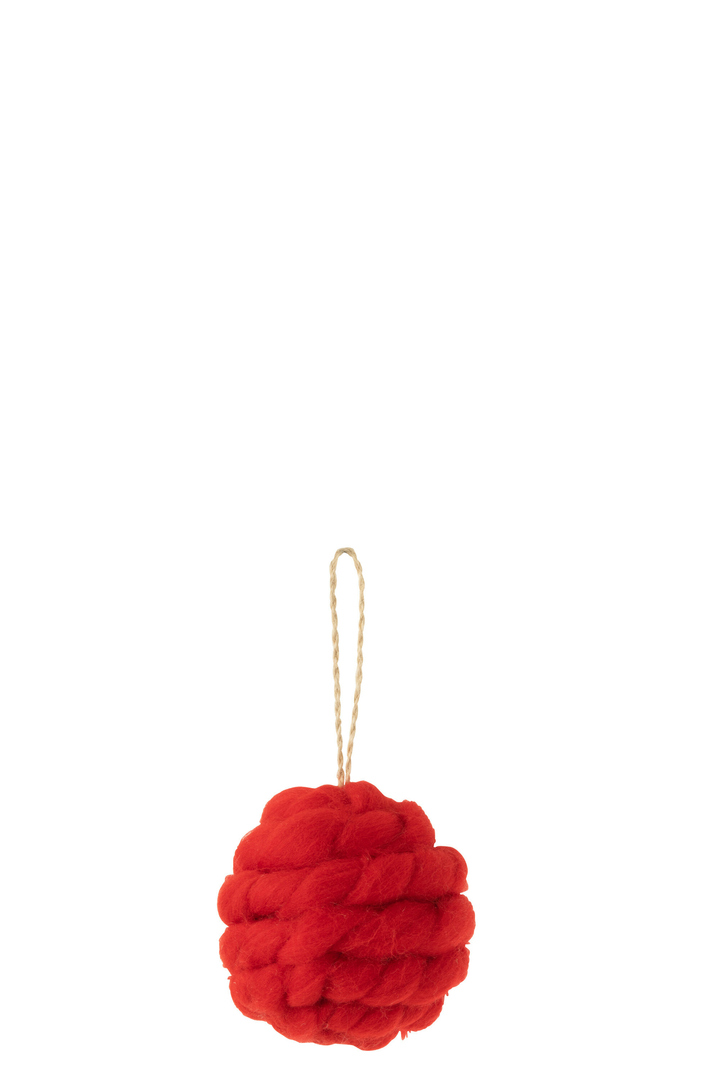 boule-suspension-tricot-laine-textile-rouge