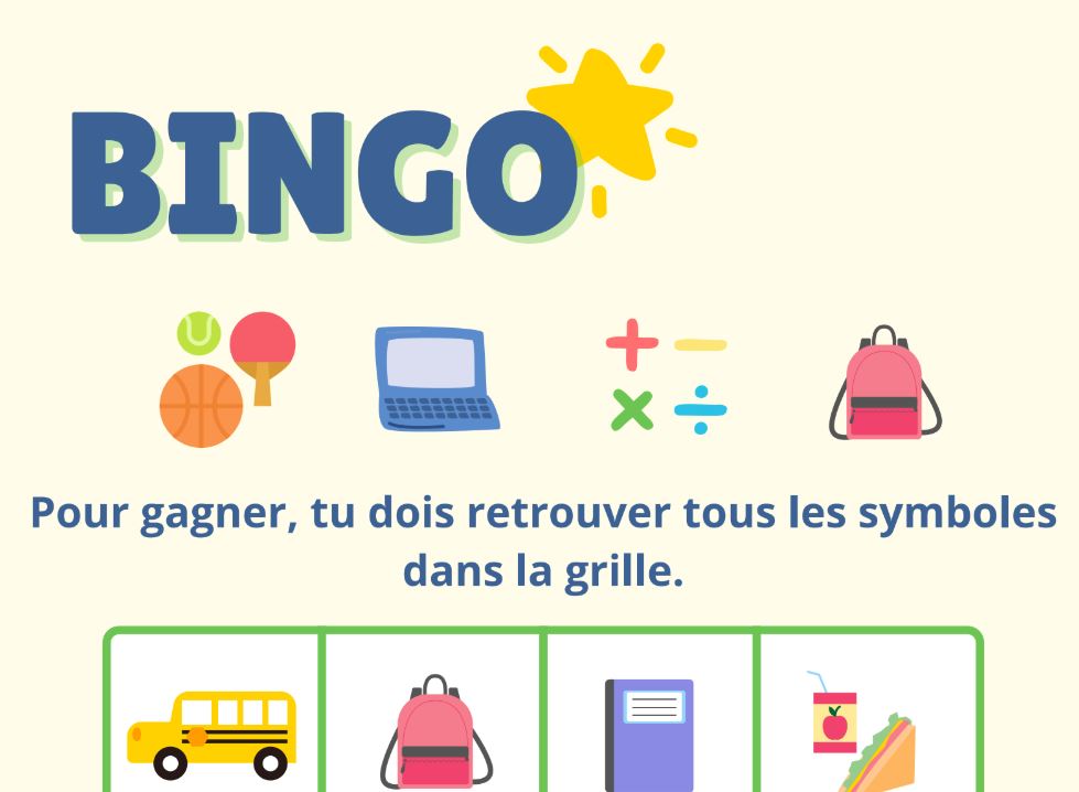 Kit de Bingo à télécharger pour les Enfants - GRATUIT