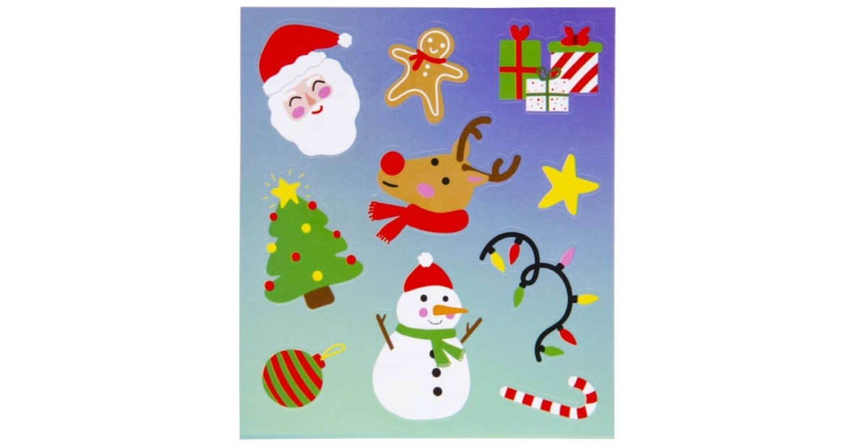 12 Stickers de Noël - Calendrier de l'avent pour Noël