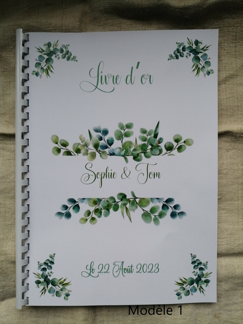 livre d'or, personnalisable, 4 modèles au choix - spécial mariage ...
