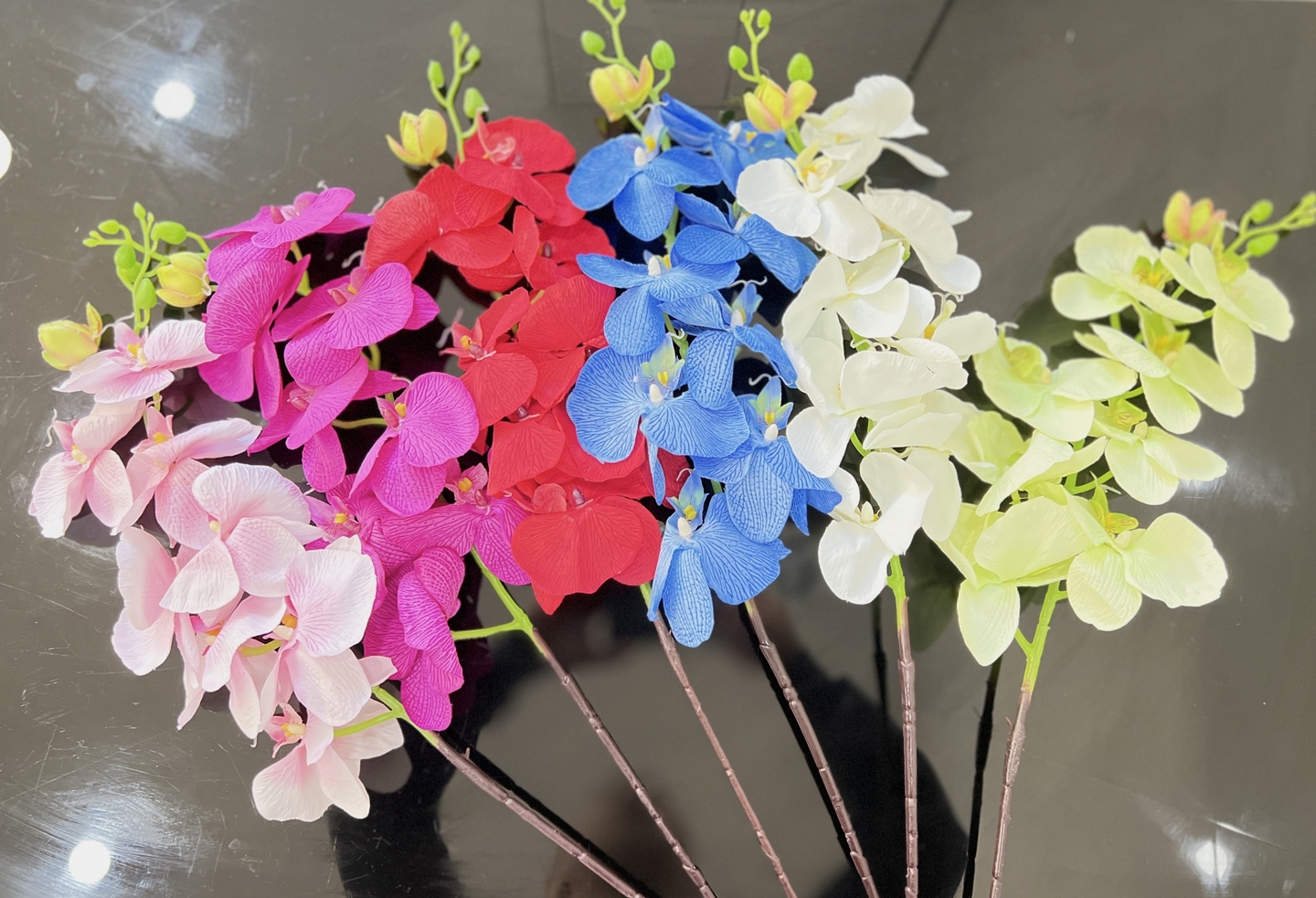 Orchidée De Phalaenopsis 80 Cm Blanc Artificielle Vente Sur Demande