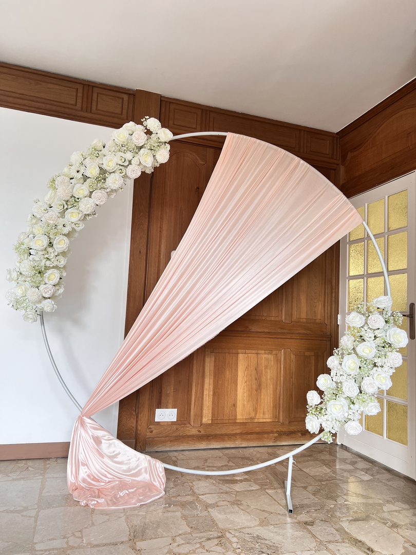 Location arche rond avec fleur artificielle gypsophile A200GYP1B ...