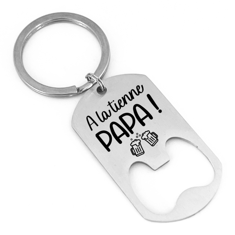 Décapsuleur Ouvre Bouteille Porte-Clé Personnalisé en Inox Brossé