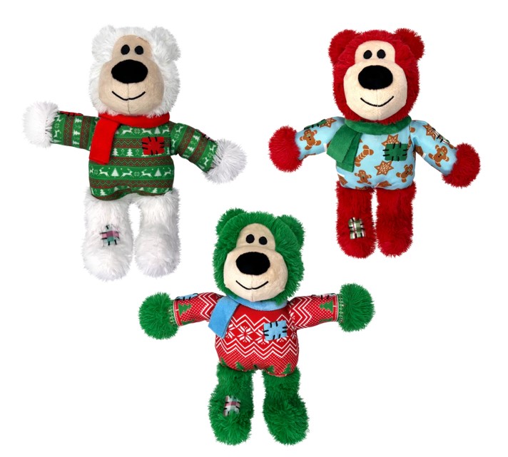 KONG Holiday Wild Knots Bear 2024 Jouet Peluche chien Korridog