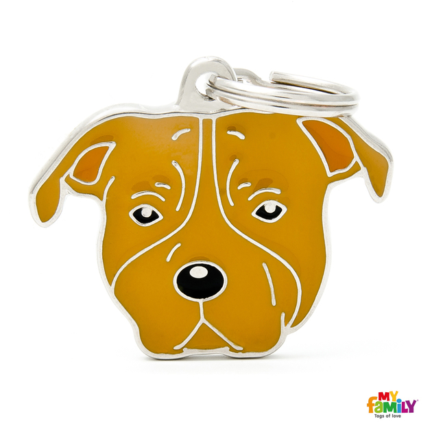 Médaille pour chien Amstaff Brun - Sellerie/Médailles - Korridog
