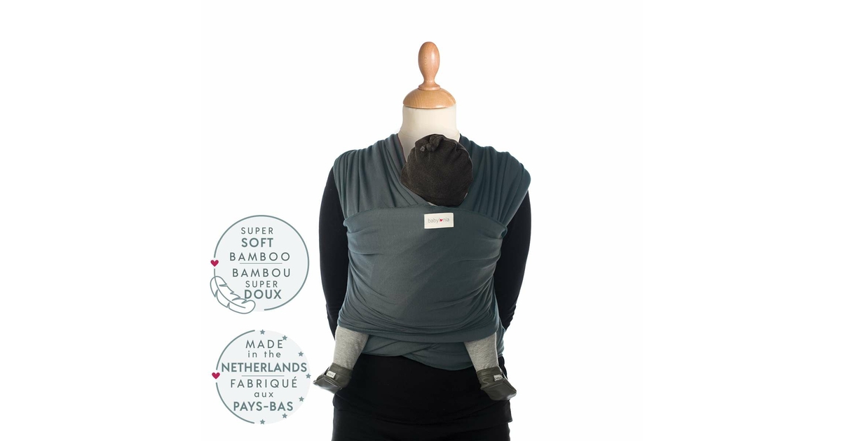 Tricot Slen Bamboo Smokey Grey - Echarpe de portage Babylonia