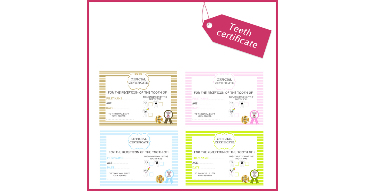 Official certificate issued by the little mouse - Petite souris ...