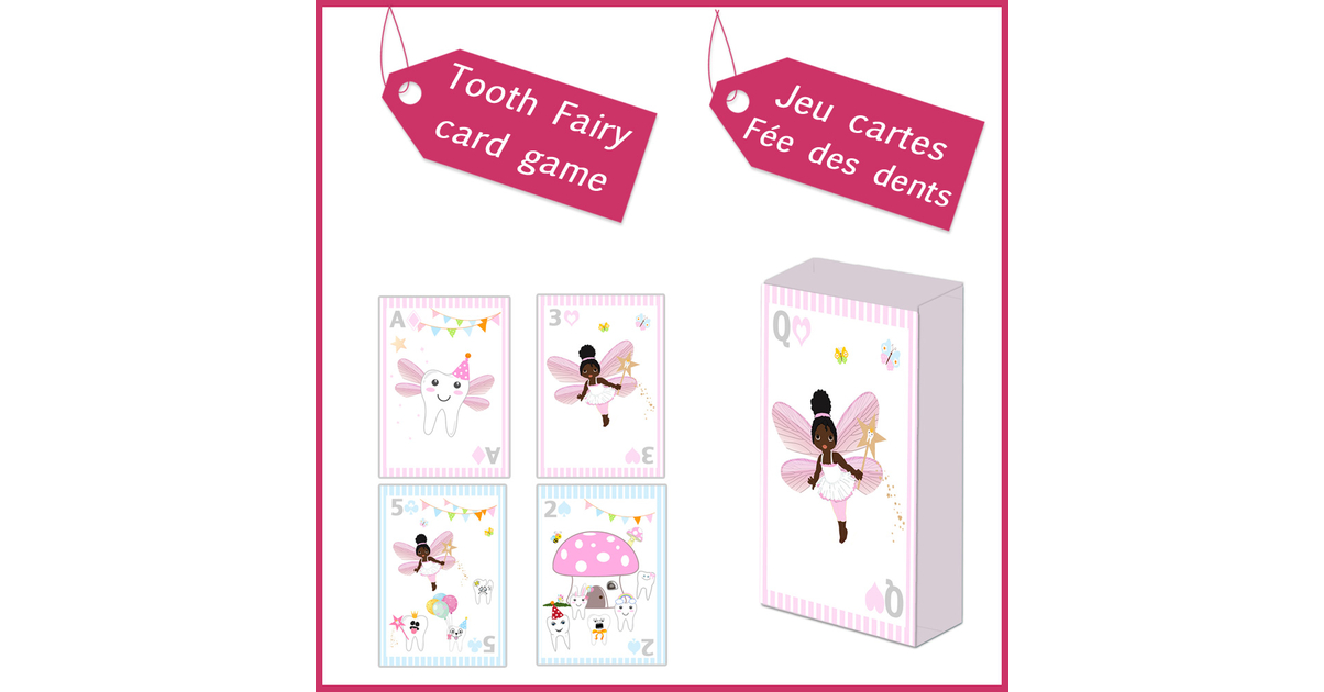 Jeu de 54 cartes La Fée des Dents Afro / 54-card Afro Tooth Fairy deck ...