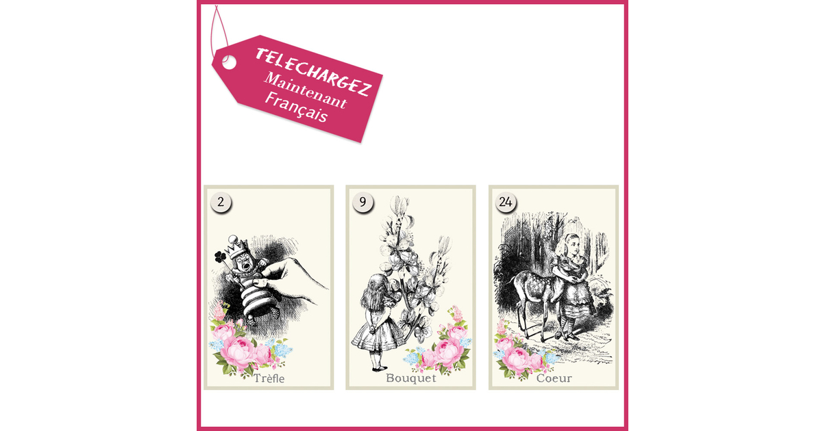 Oracle Lady Lenormand Le jardin d'Alice, Français. PDF Numérique