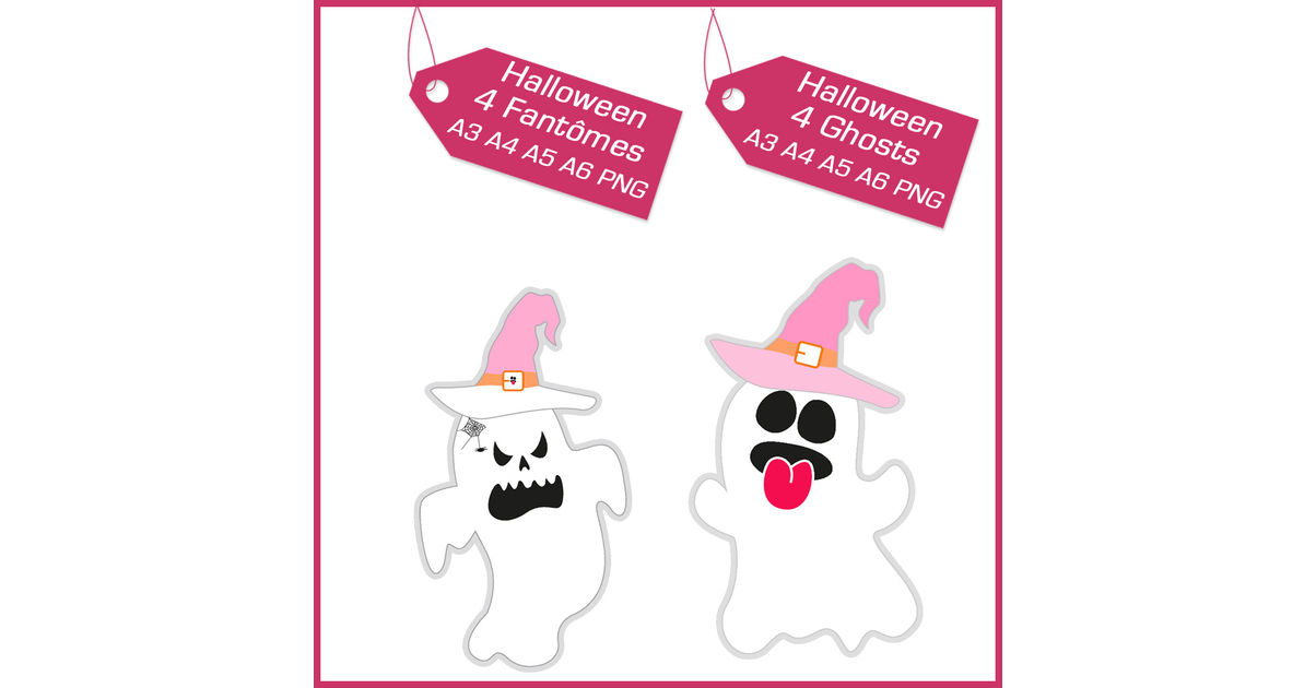 Clipart à Imprimer - Fantômes Rigolos pour Halloween - Fête et Party ...