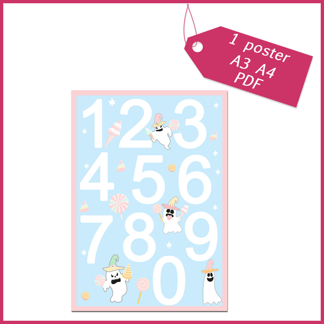 Poster Halloween sur les Nombres et les Chiffres pour Enfants - Fête et ...