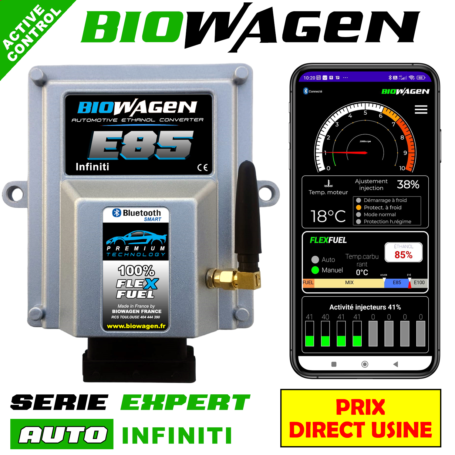Boîtier éthanol - Kit ethanol E85 série EXPERT pour INFINITI ...