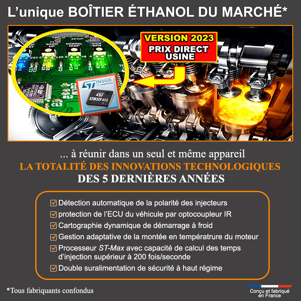 Boîtier éthanol et kit de conversion E85 Flexfuel Biowagen