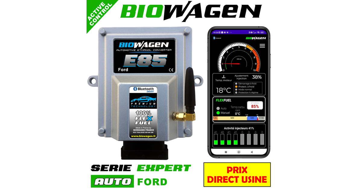 Boîtier éthanol - Kit ethanol E85 série EXPERT pour FORD - - biowagen ...