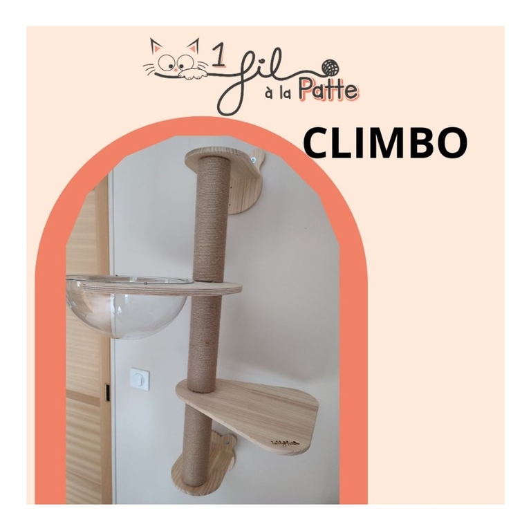 CLIMBO - l'arbre à chat mural - PARCOURO - PARCOURS MURAUX - 1filalapatte
