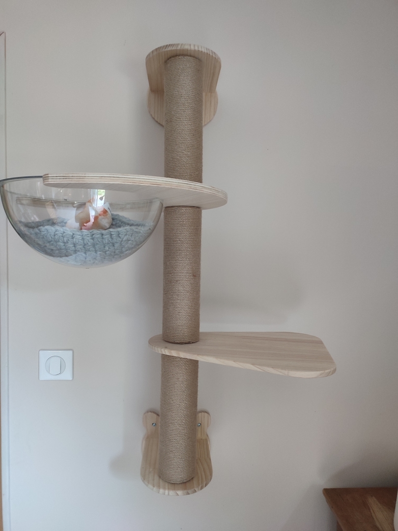 CLIMBO - l'arbre à chat mural - PARCOURO - PARCOURS MURAUX - 1filalapatte