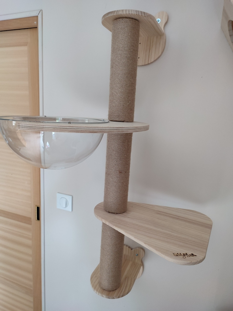 CLIMBO - l'arbre à chat mural - PARCOURO - PARCOURS MURAUX - 1filalapatte