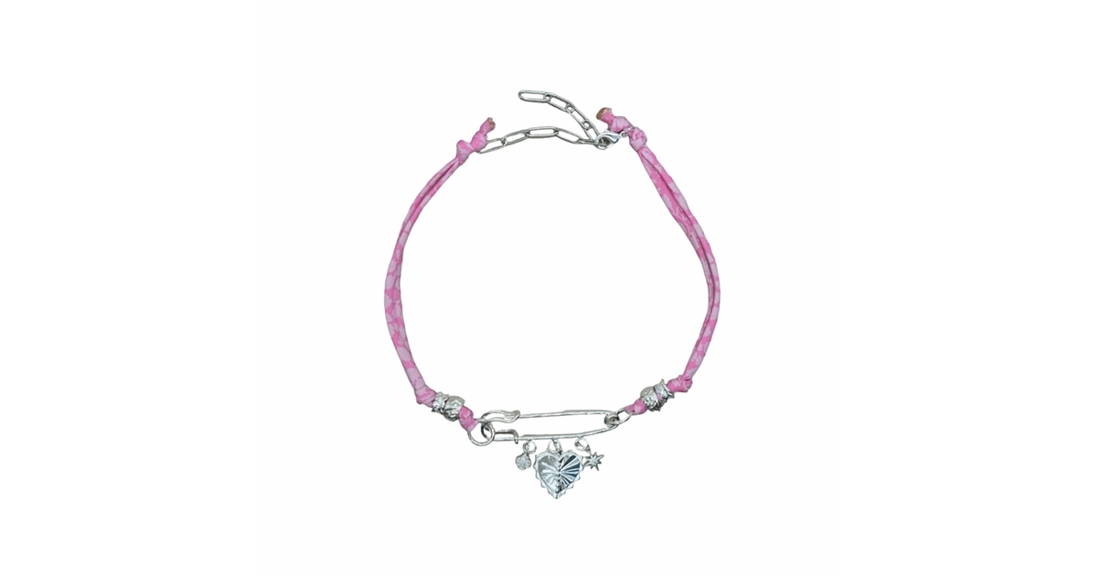 COLLIER SAFETY PINS ROSE PÂLE - ARGENT - SAFETY PINS - monsens