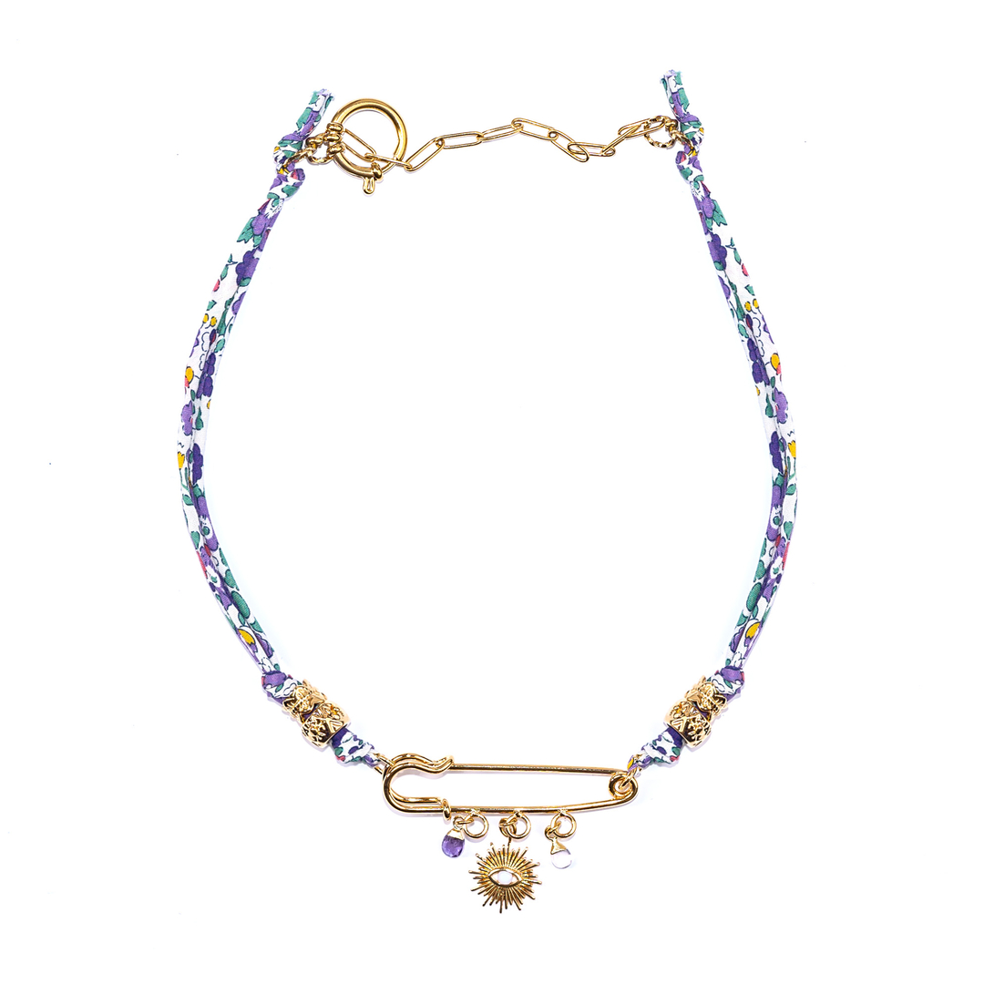 COLLIER SAFETY PINS VIOLET/VERT - COLLIERS/Safety Pins - monsens