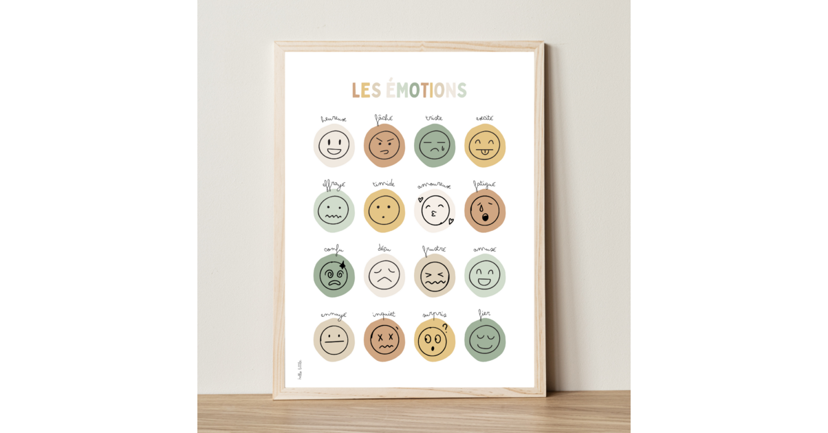 Affiche éducative - Les émotions - Apprendre en s'amusant/Affiches ...