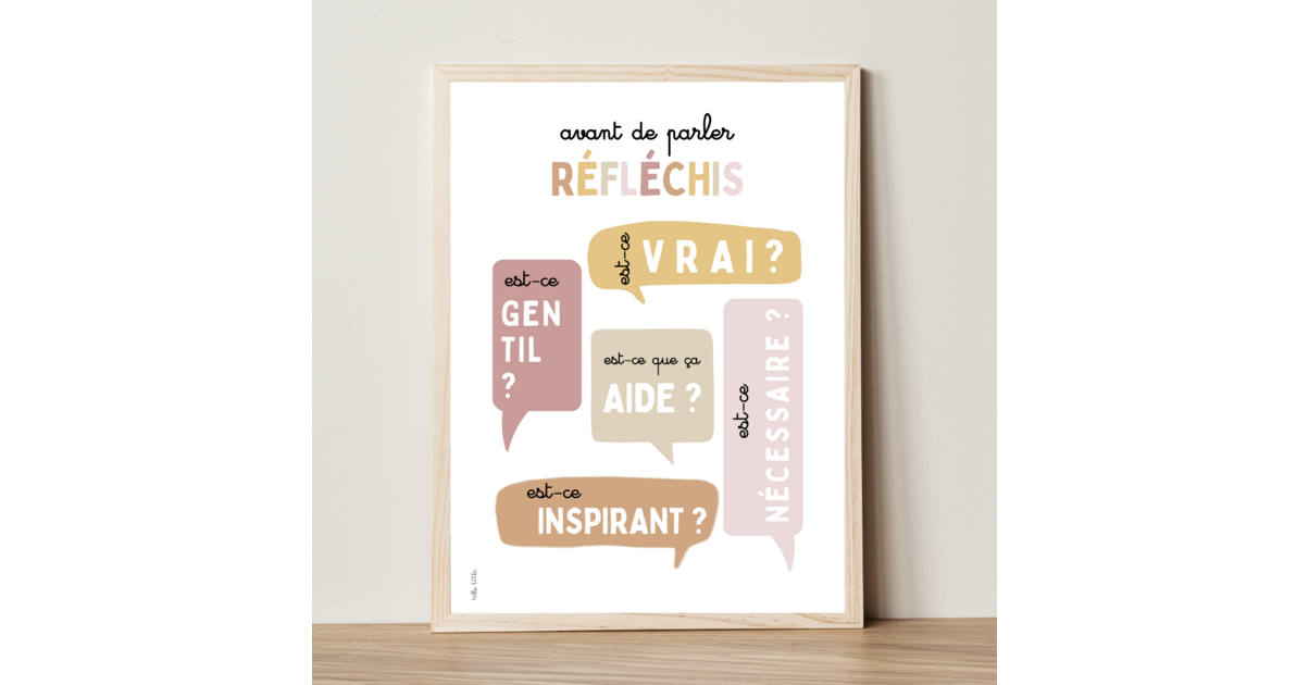 Affiche d'affirmation positive - Réfléchis - Apprendre en s'amusant ...