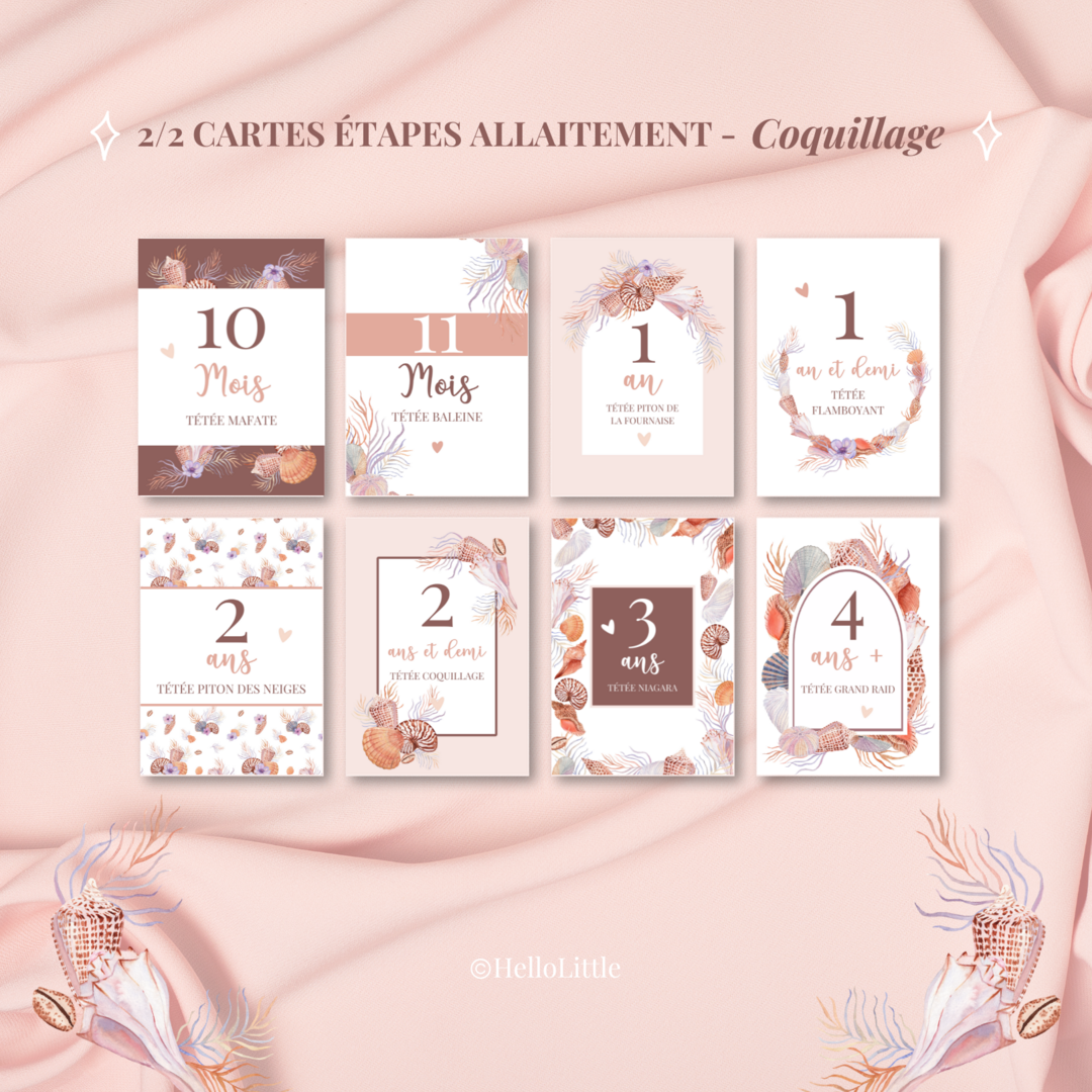 Cartes étapes - Allaitement - Réunion Coquillage - Cartes Étapes ...