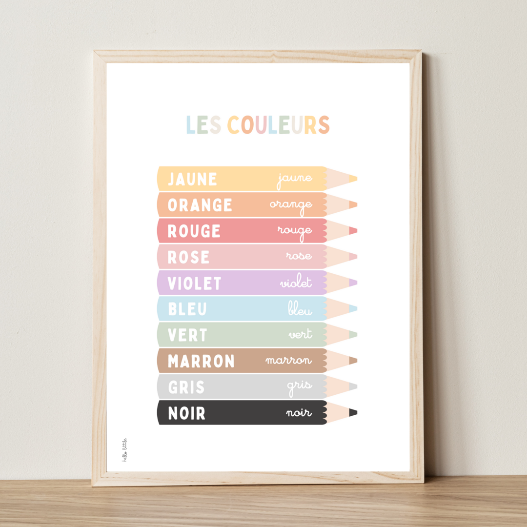Affiche éducative - Les couleurs - Apprendre en s'amusant/Affiches ...