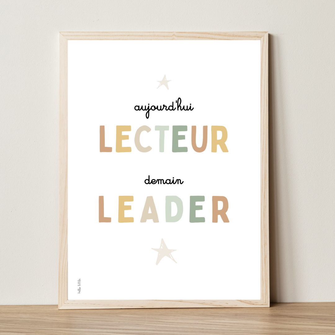Affiche d'affirmation positive - Leader - Apprendre en s'amusant ...