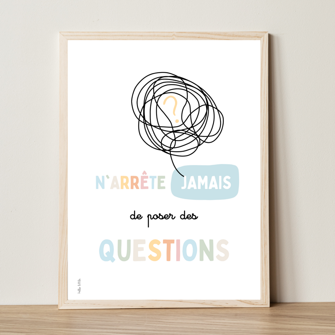 Affiche d'affirmation positive - Questions - Apprendre en s'amusant ...