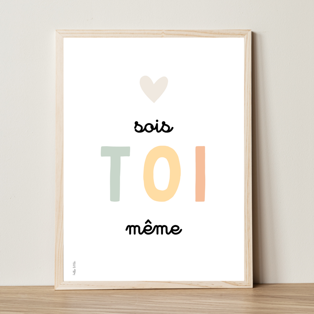 Affiche d'affirmation positive - Sois toi-même - Apprendre en s'amusant ...