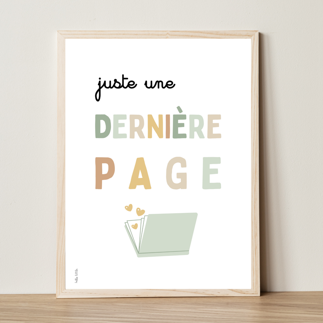 Affiche d'affirmation positive - Une dernière page - Apprendre en s ...