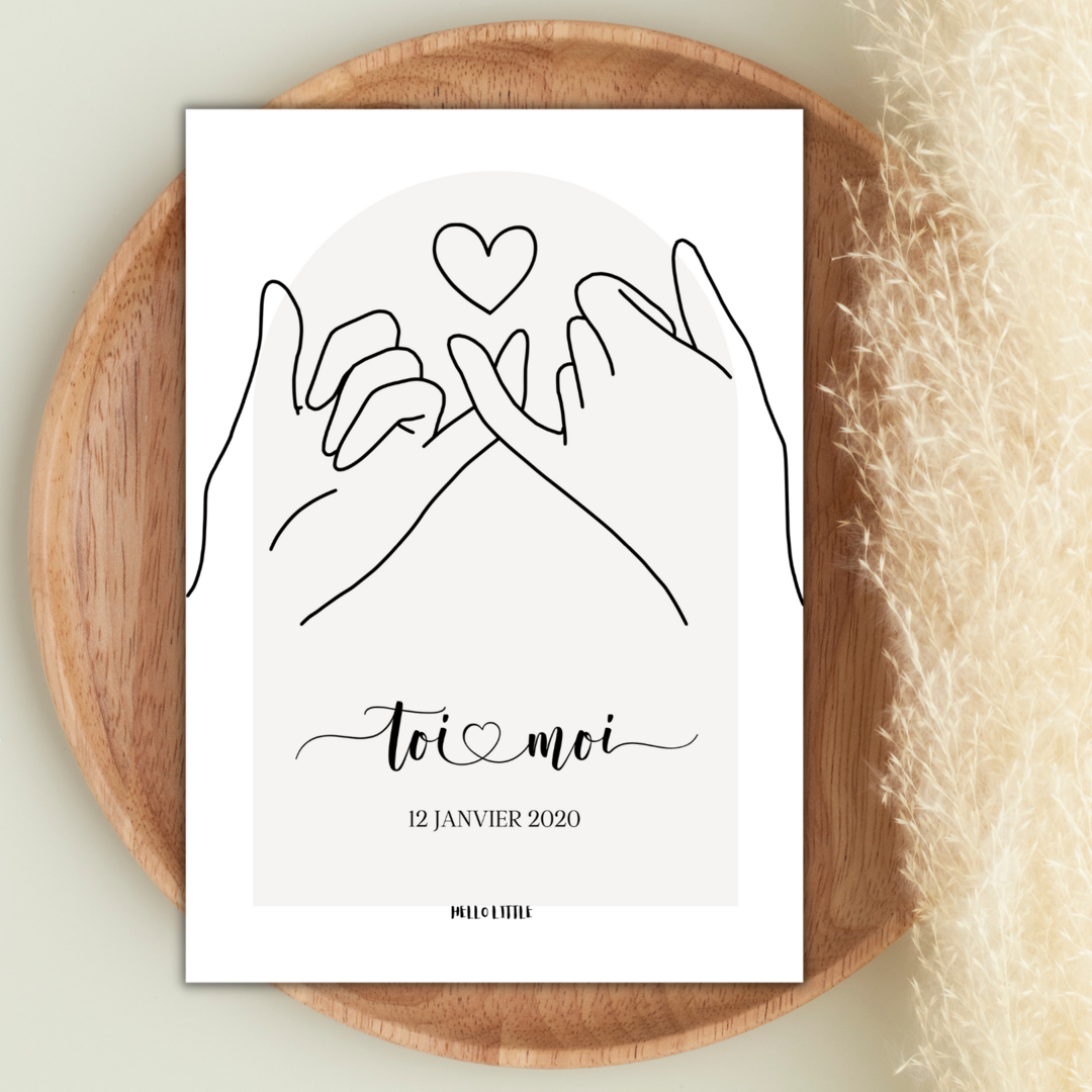 Affiche Duo - Toi et Moi - Couple - HELLO BLOOM