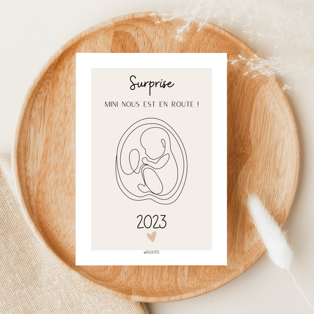 Carte annonce de grossesse - Bébé surprise - Cartes simples/Annonce ...