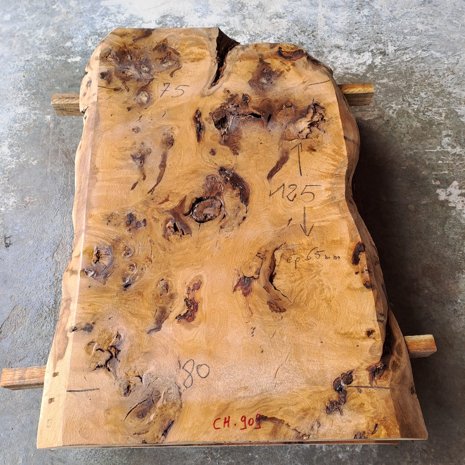 Bois plateau table brut - rbbois