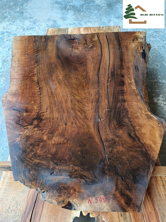plateau noyer live edge n545 - Bois plateau table brut - rbbois