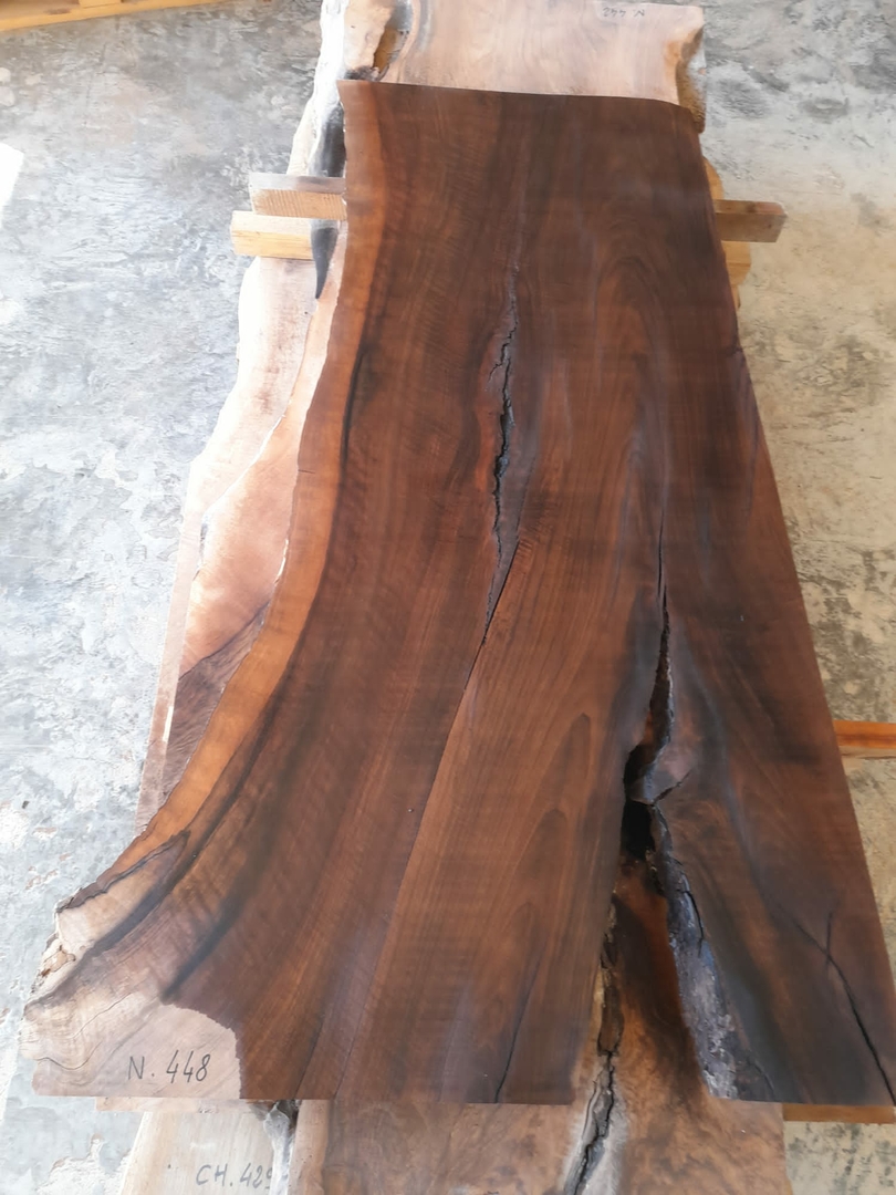 plateau noyer live edge n448 - Bois plateau table brut - rbbois