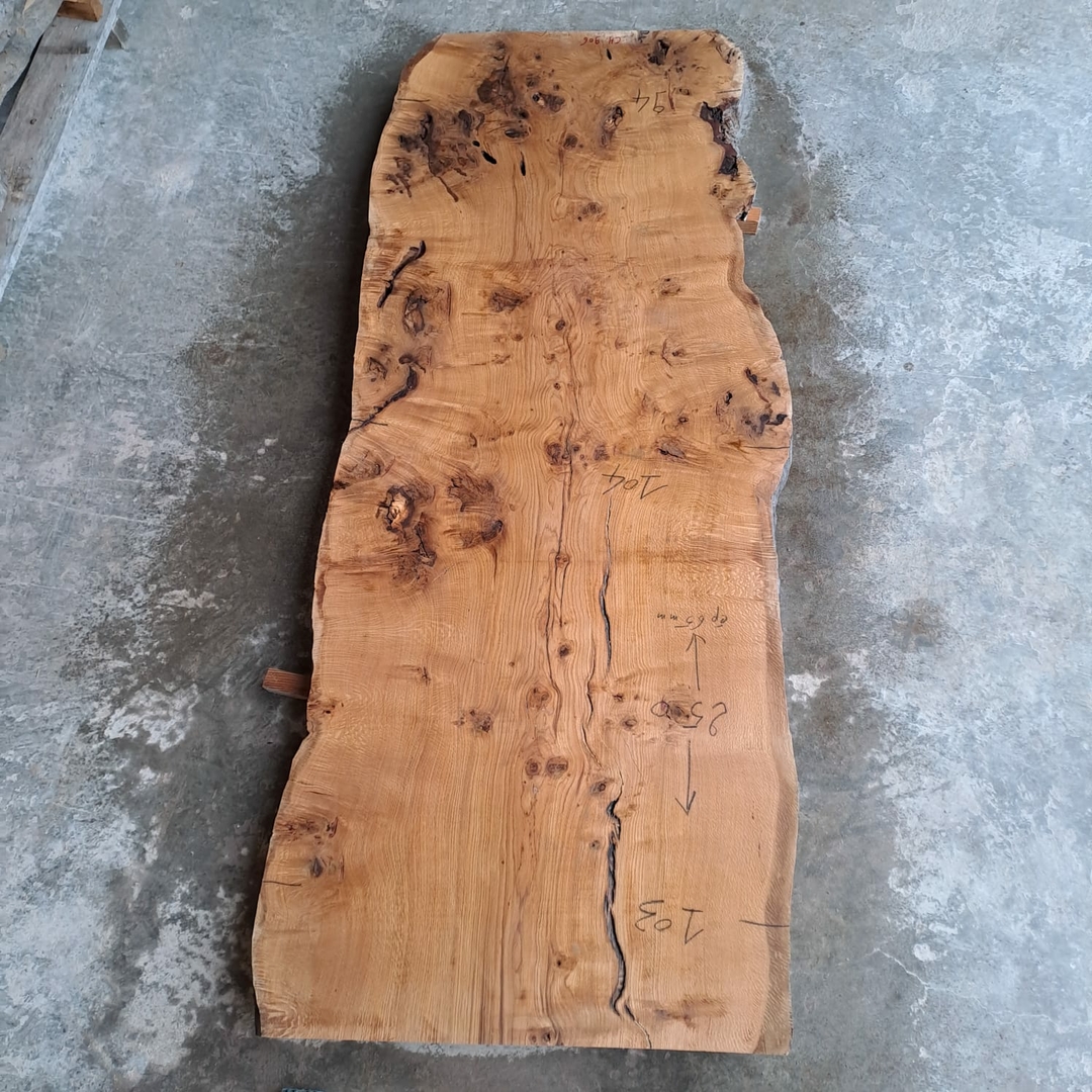 Plateau loupe de chêne CHL906 - Bois plateau table brut - rbbois