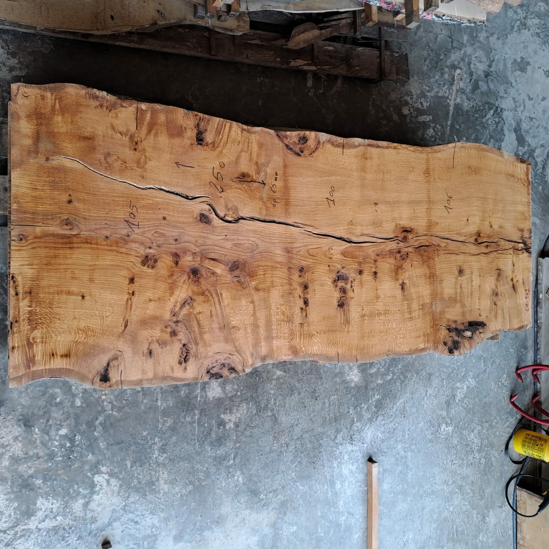 Plateau loupe de chêne CHL902 - Bois plateau table brut - rbbois