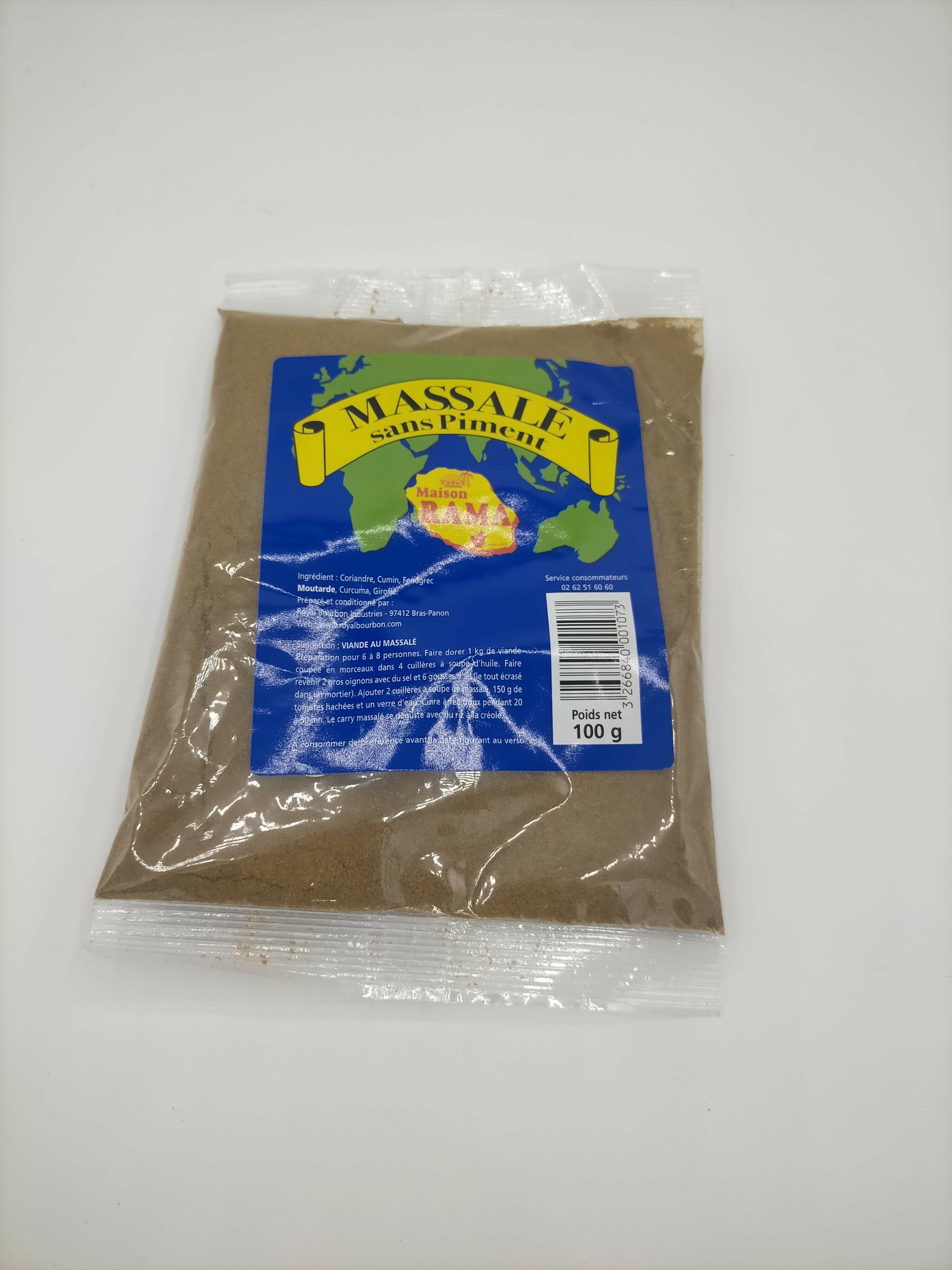 Massalé sans piment 100g Maison Rama - Epices & Aromes - Saveurs Exotic972