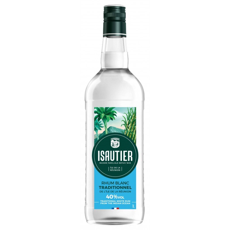 Rhum isautier blanc 1l 40° - Alcool/Rhum Blanc - Saveurs Exotic972