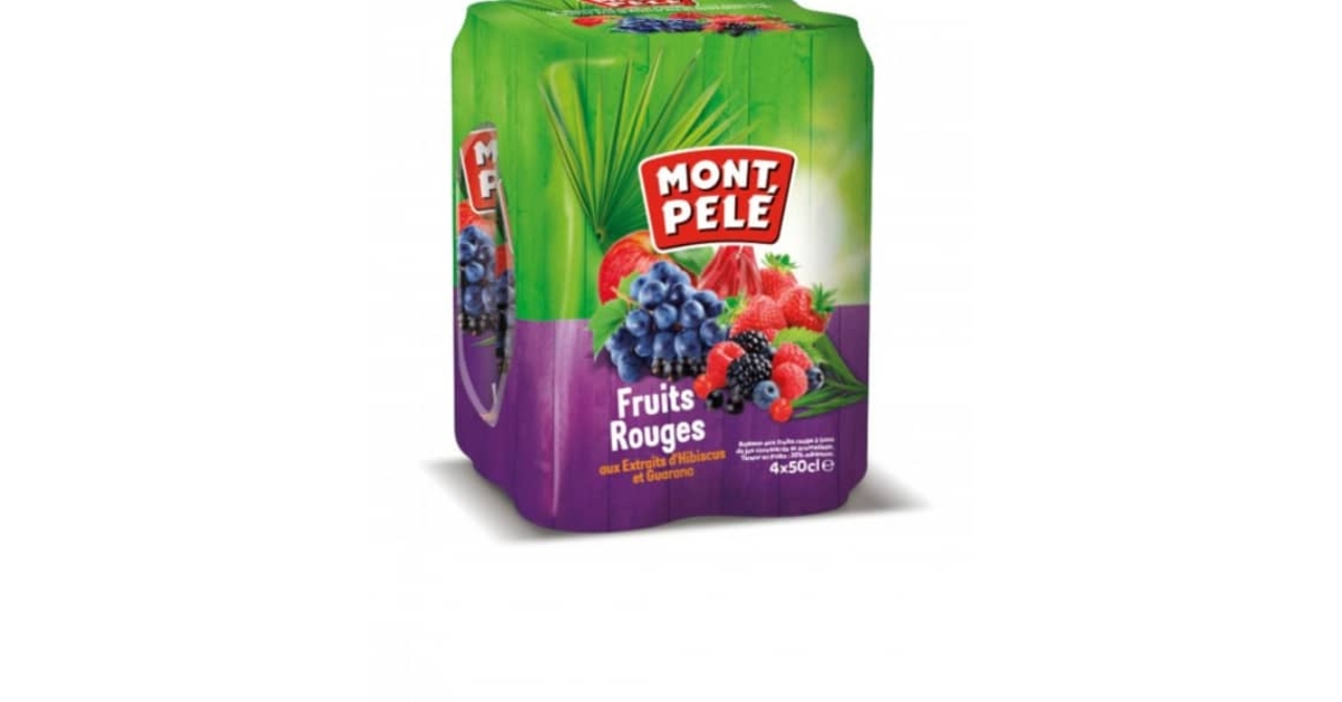 Mont Pelé Jus de fruits rouges Canette 4x50cl - Boisson/boisson ...