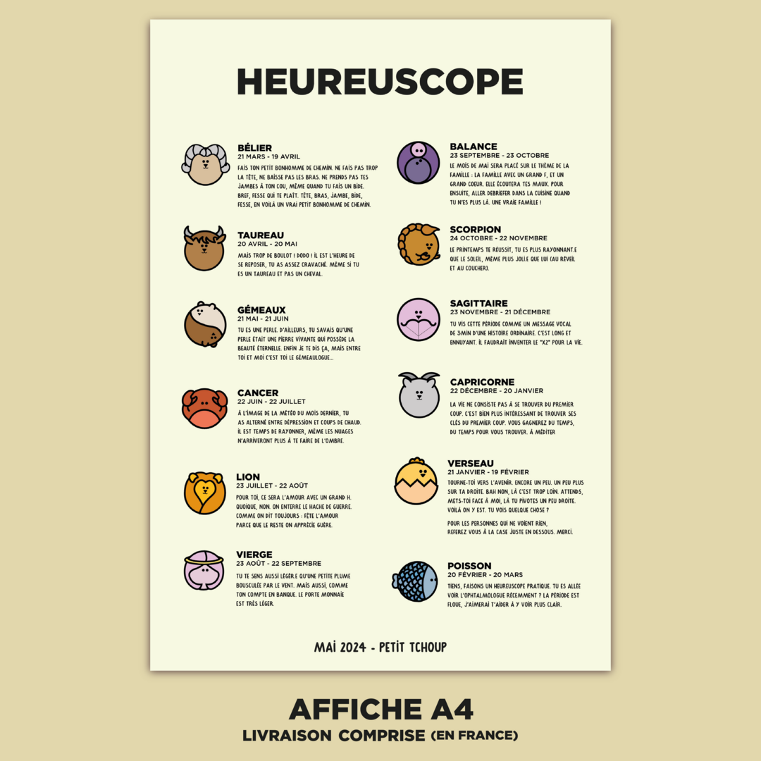 HEUREUSCOPE MAI 2024 - AFFICHES - petit-tchoup