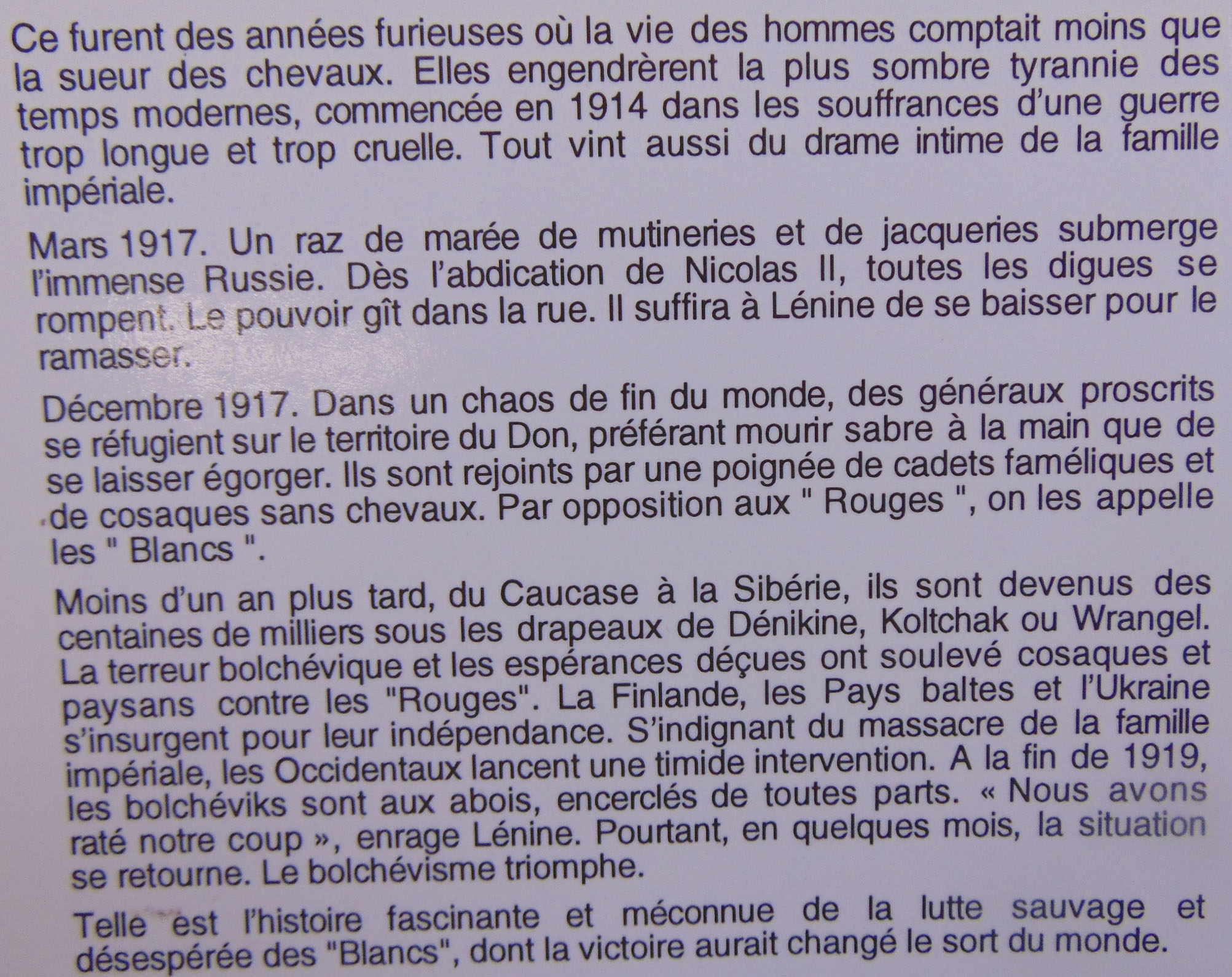 Venner Dominique : Les blancs et les rouges : Histoire de la guerre ...