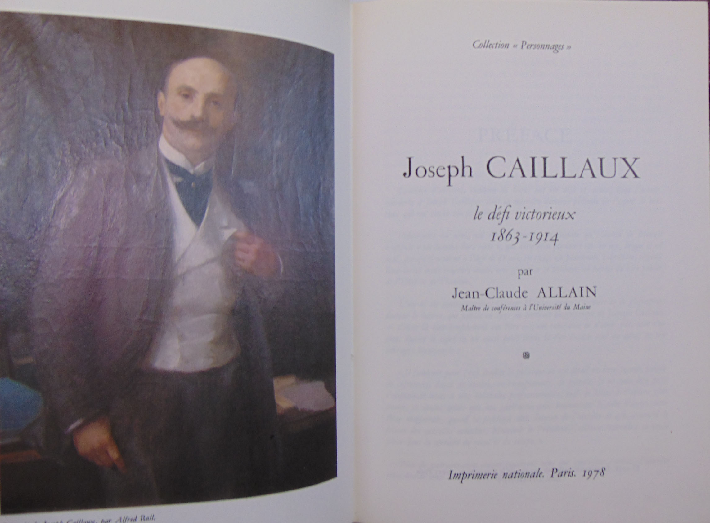 Allain : Joseph Caillaux Le Défi victorieux ( 1863-1914)... - D944 ...